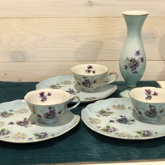 Lefton | Kitchen | Vintage Lefton China Hand Painted Violets Tea Cup ...